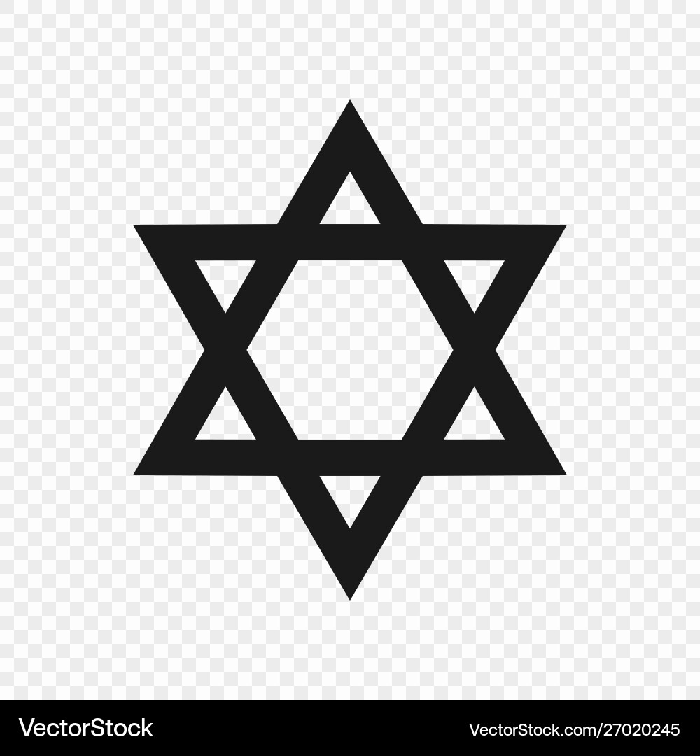 Symbol judaism isolated Royalty Free Vector Image