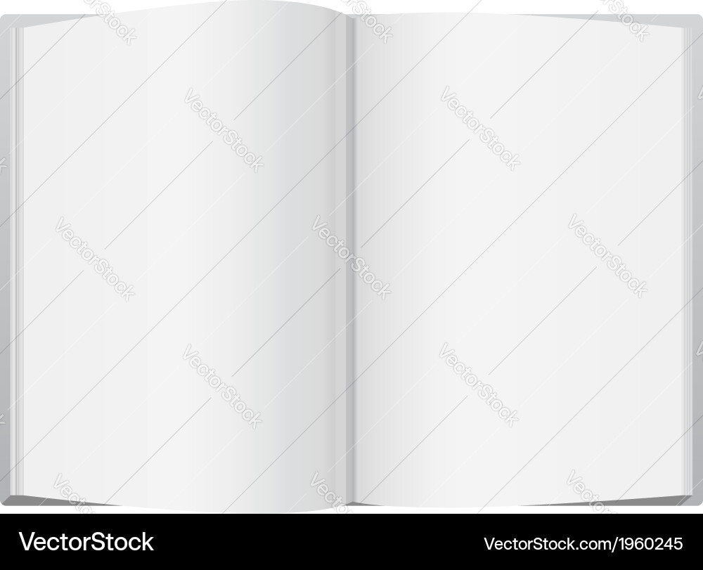 White open book Royalty Free Vector Image - VectorStock