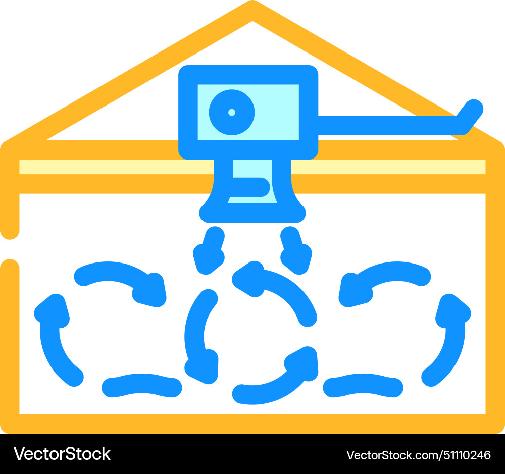 Air circulation ventilation color icon Royalty Free Vector