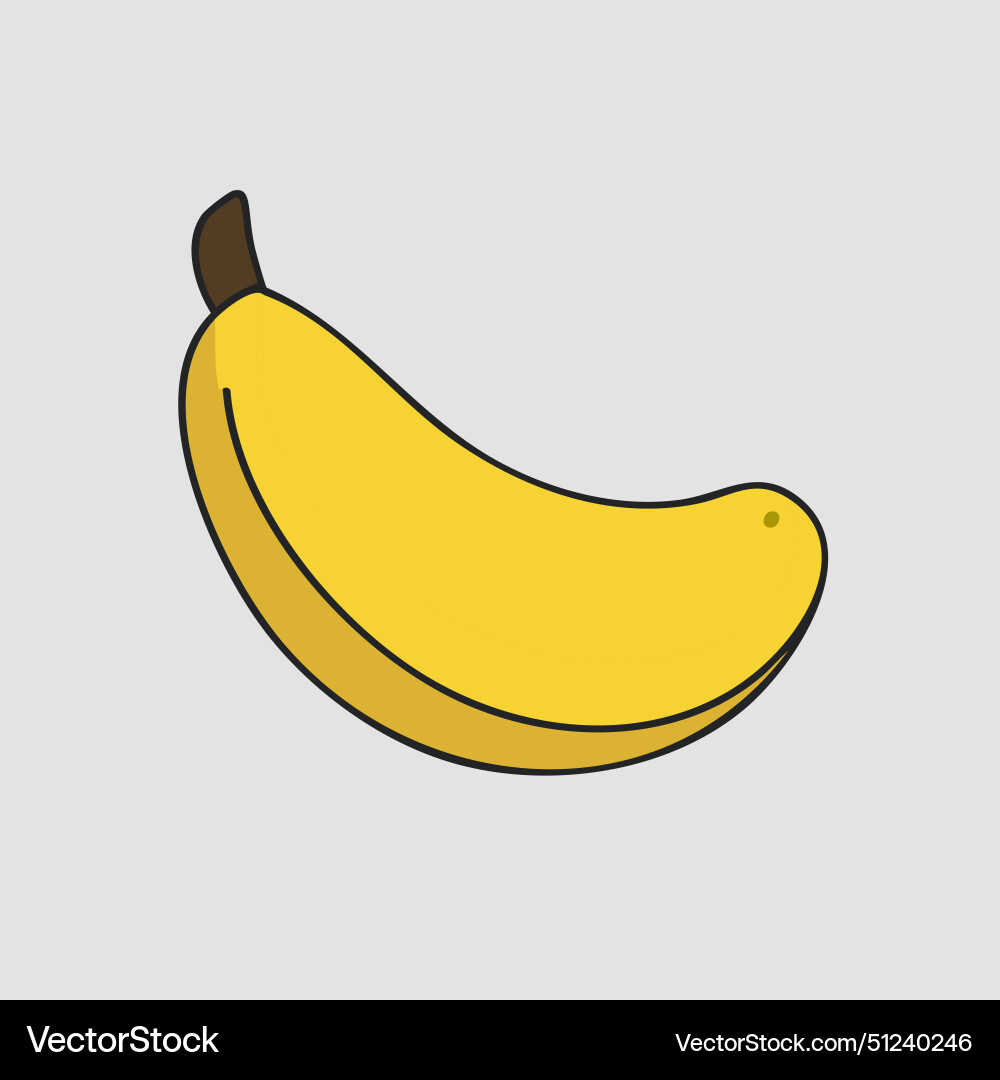 Banana fruit icon Royalty Free Vector Image - VectorStock