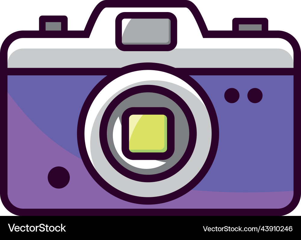 Camera 90s modern style Royalty Free Vector Image