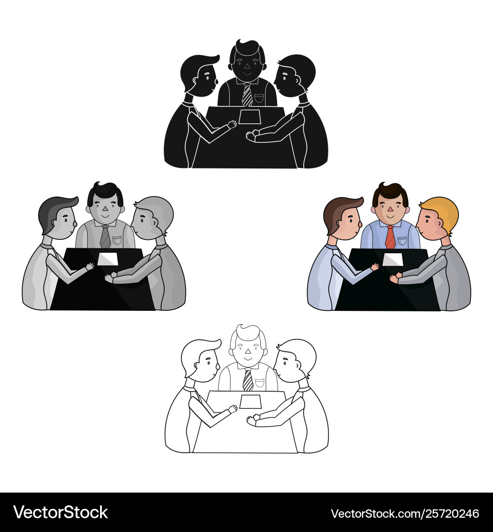 Conference icon in cartoonblack style isolated Vector Image
