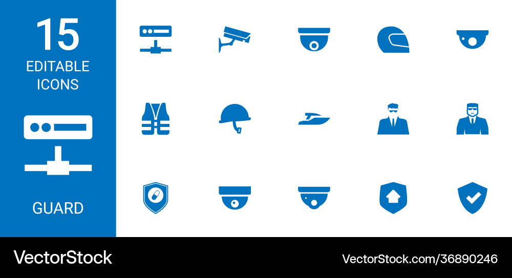 Guard icons Royalty Free Vector Image - VectorStock