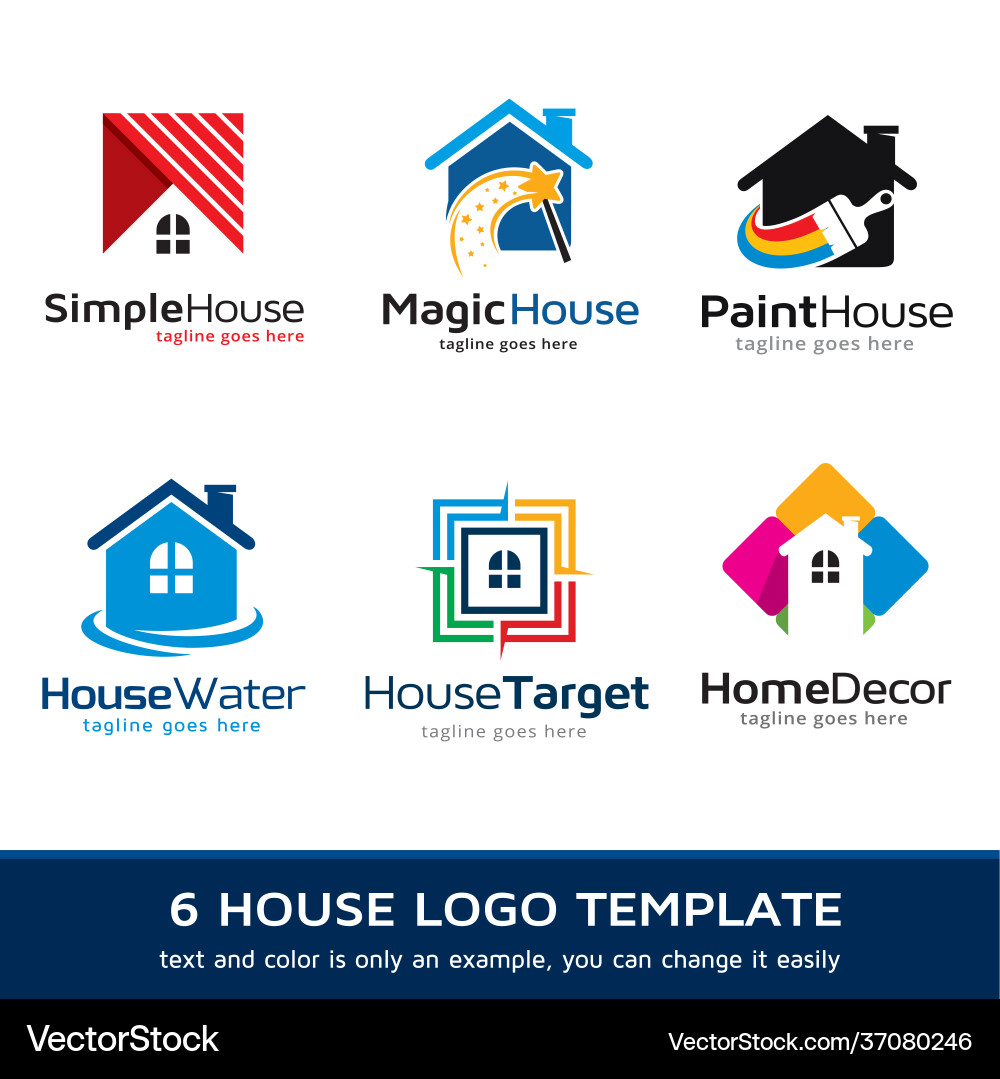 House logo template Royalty Free Vector Image - VectorStock