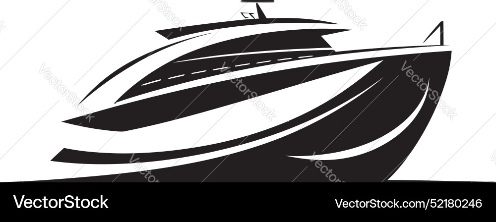 Minimalist maritime boat design serenity sails Vector Image