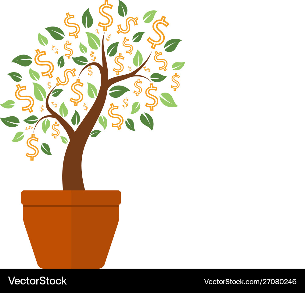 Money tree prosperity symbol Royalty Free Vector Image