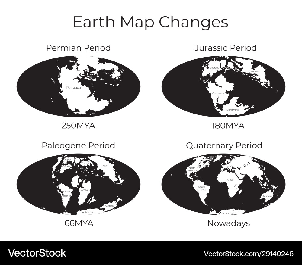 Monochrome worldmap Royalty Free Vector Image - VectorStock