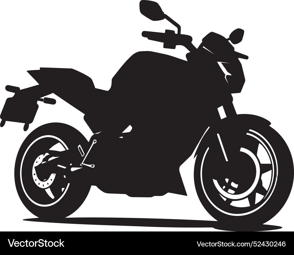 Outlined racing motorcycledetailed moto silhouette
