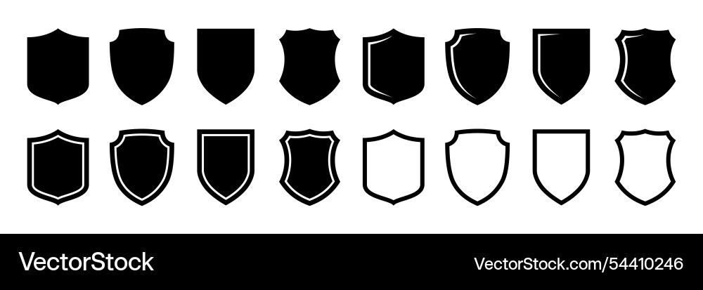 Protect shield security icons Royalty Free Vector Image