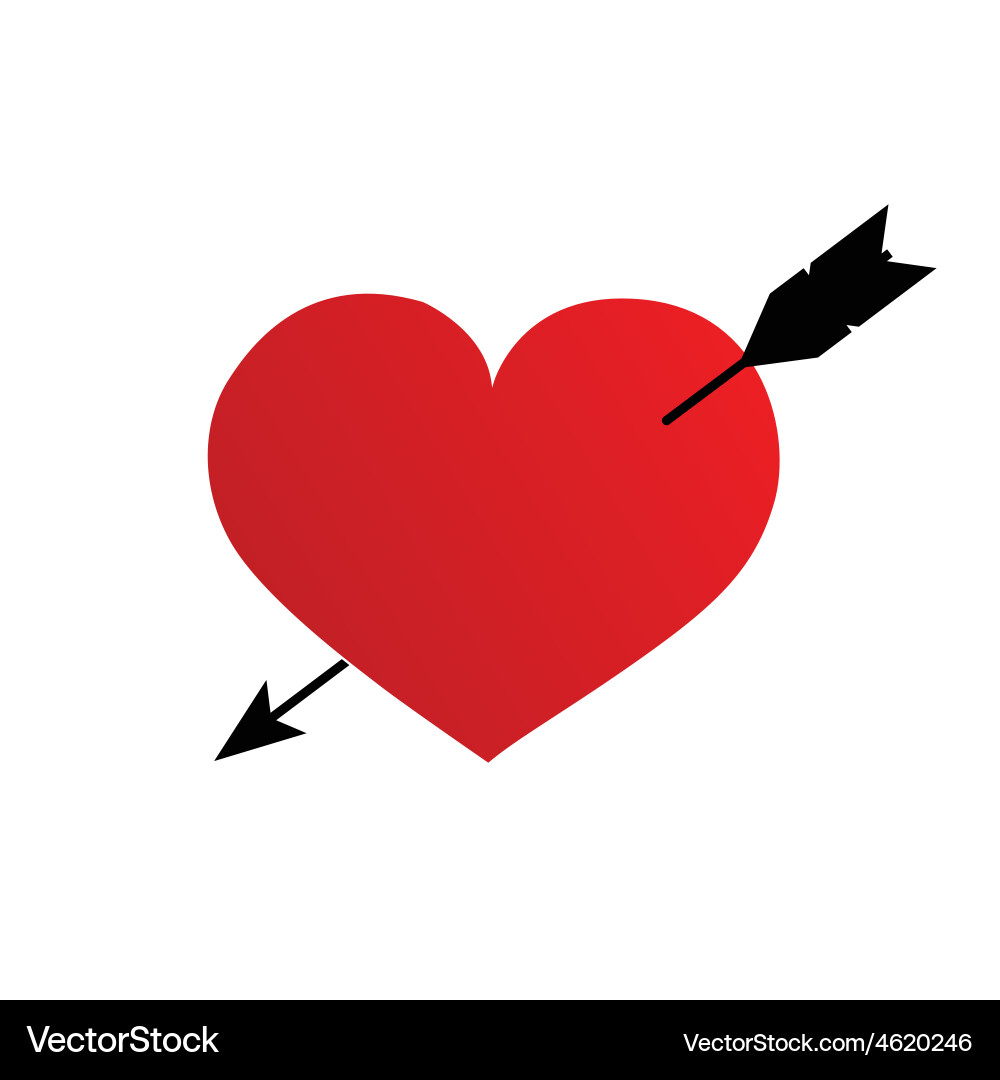 Red head with arrow Royalty Free Vector Image - VectorStock