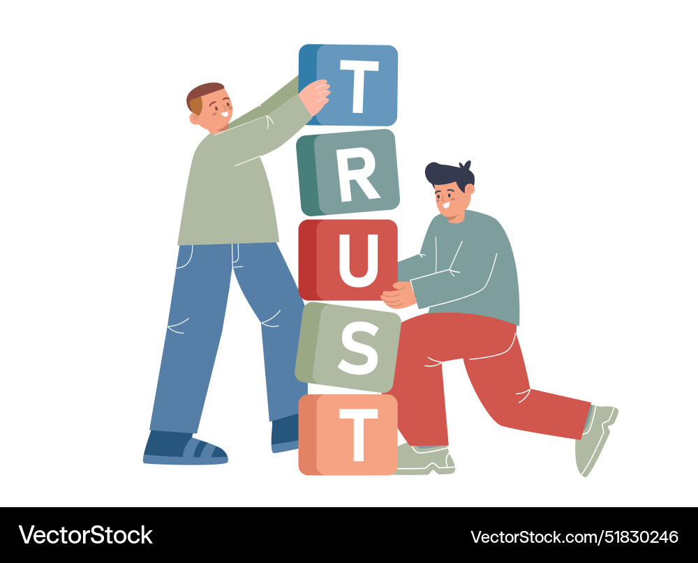 Trustworthy concept building trust values coworker