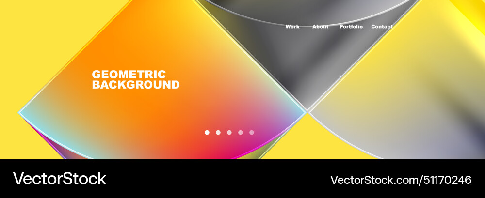 Vibrant geometric background with a rainbow Vector Image