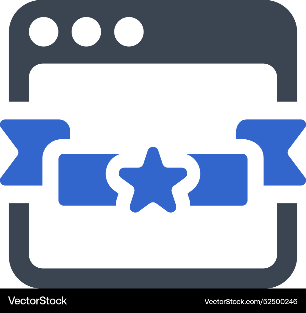 Website ranking icon Royalty Free Vector Image