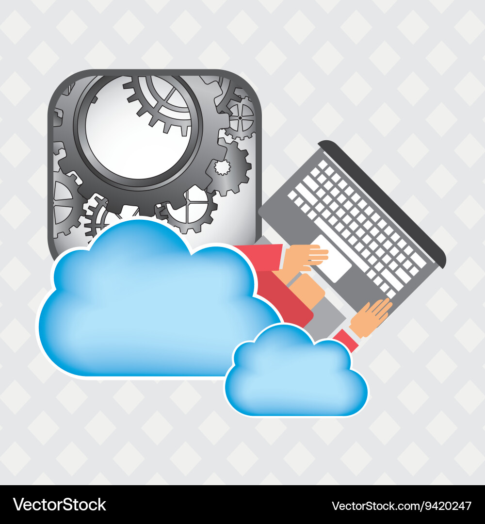 Application service design Royalty Free Vector Image