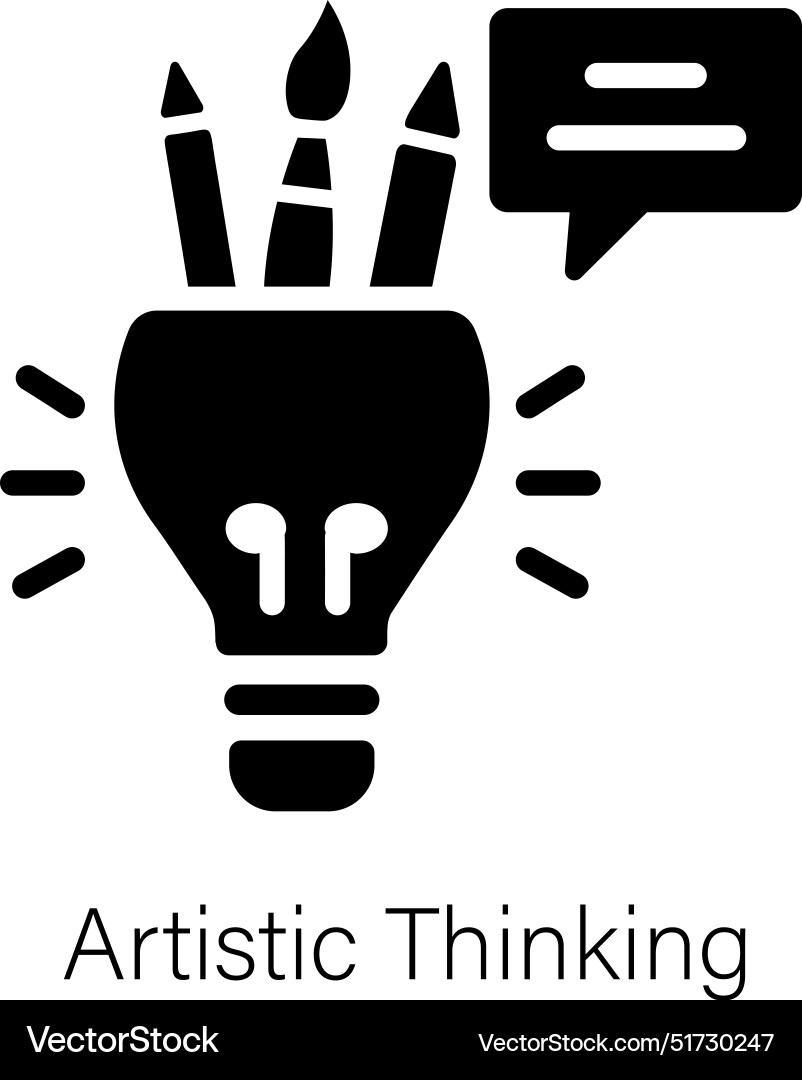 Artistic thinking Royalty Free Vector Image - VectorStock