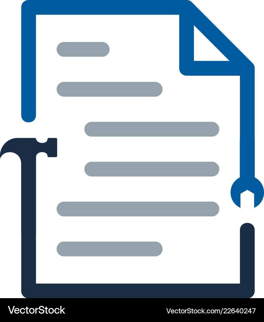 Fix document logo icon design Royalty Free Vector Image