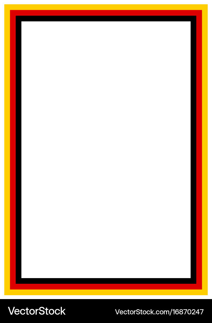 German flag page borderr a4 design for project Vector Image
