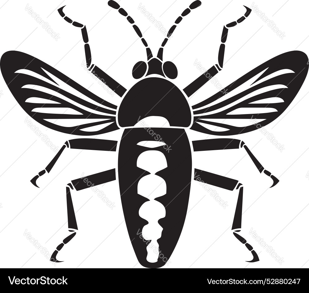 Graceful silverfish symbol subtle silverfish Vector Image