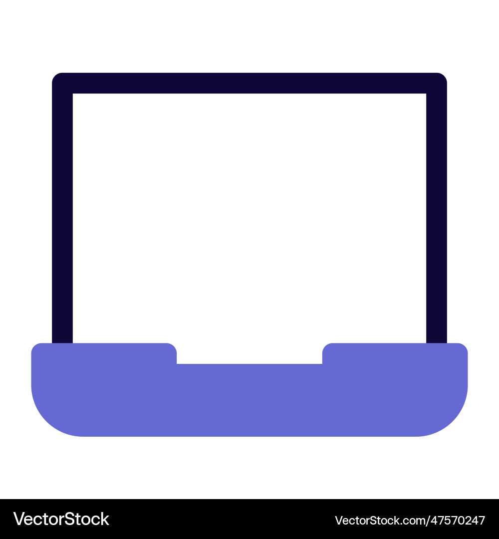 Handy laptop commonly used in workspace Royalty Free Vector