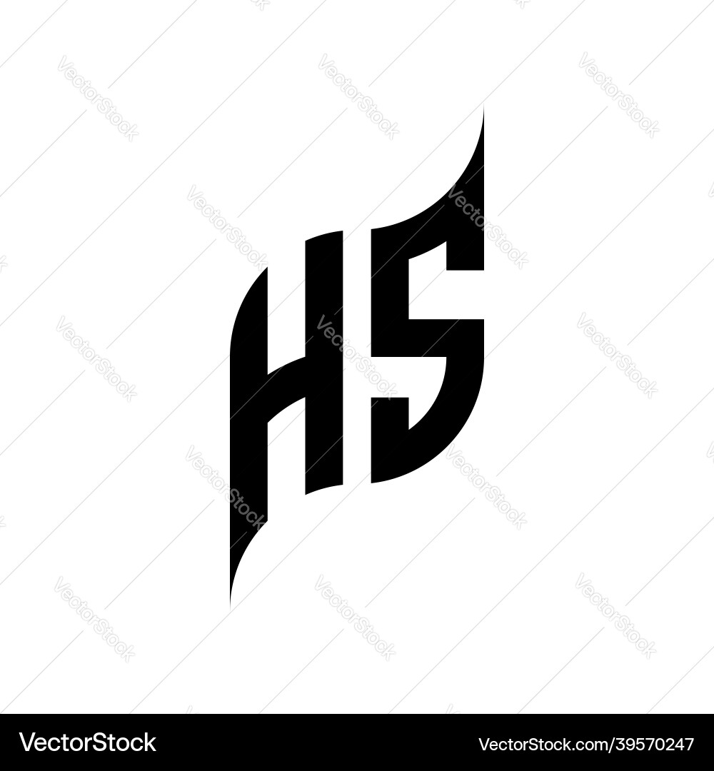 Hs logo monogram design template Royalty Free Vector Image