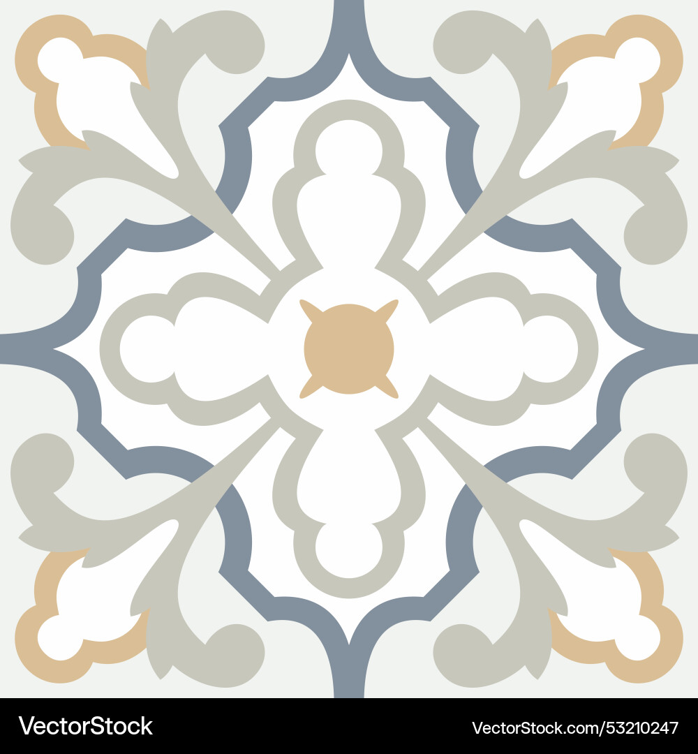 Mediterranean tiles seamless pattern Royalty Free Vector