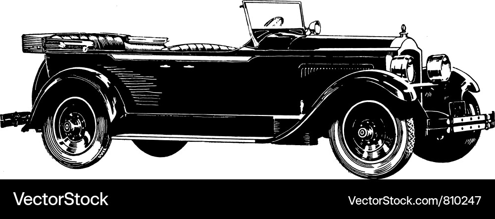 Old car Royalty Free Vector Image - VectorStock