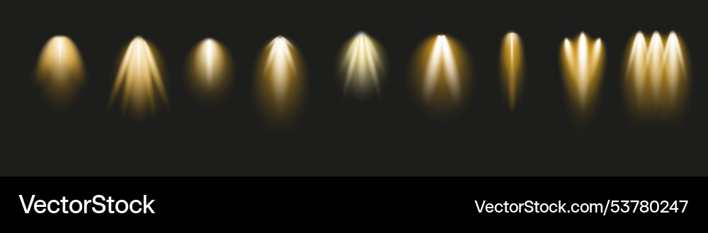 Spotlight gelb Farbe Lichteffekt Glimm Lizenzfreier Vektor