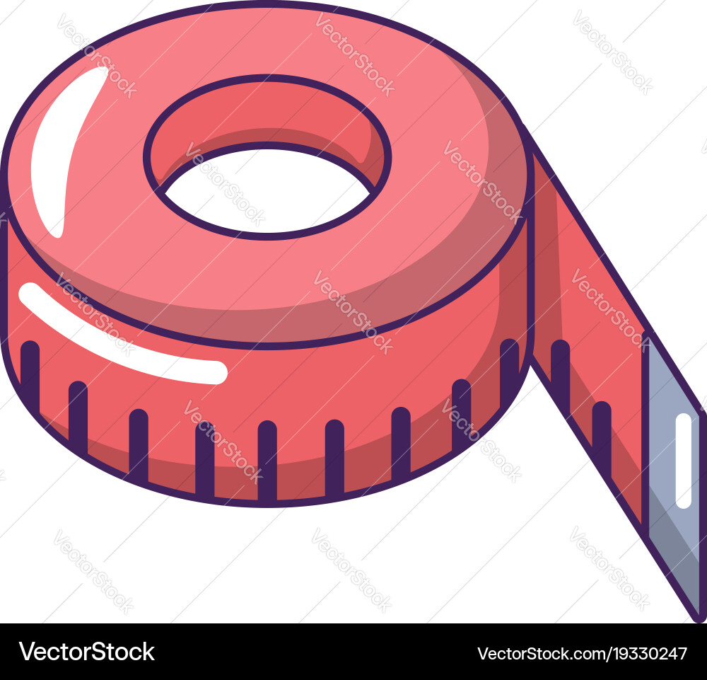 Tape measure icon cartoon style Royalty Free Vector Image