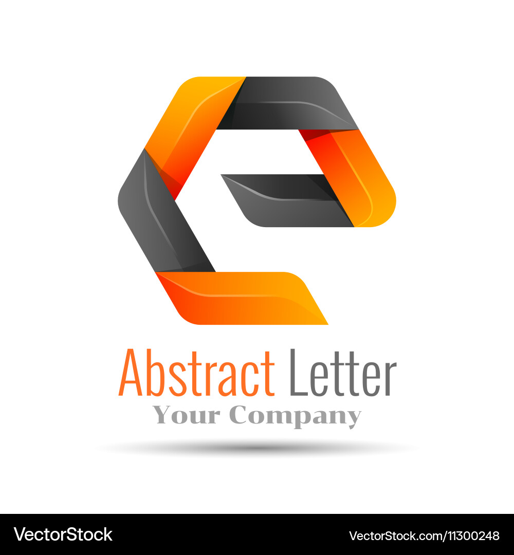 Abstract letter e logo design template colorful Vector Image