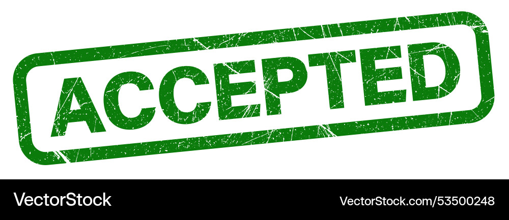 Accepted stamp grunge Royalty Free Vector Image