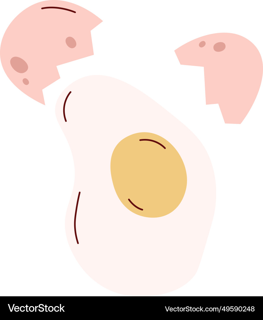 Cracked egg Royalty Free Vector Image - VectorStock