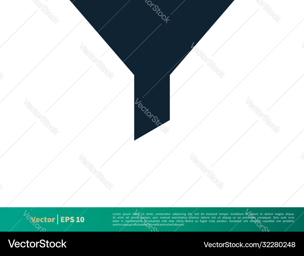 Funnel filter icon logo template design eps 10 Vector Image