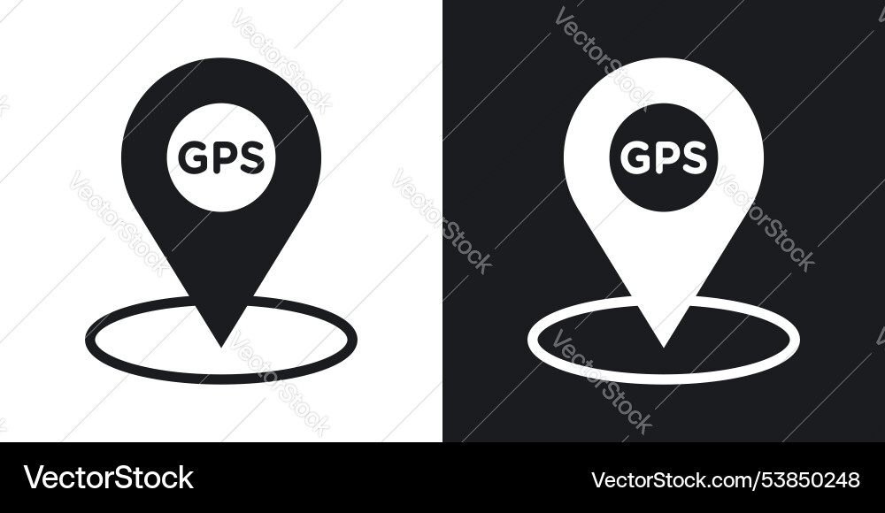 Gps icon set Royalty Free Vector Image - VectorStock