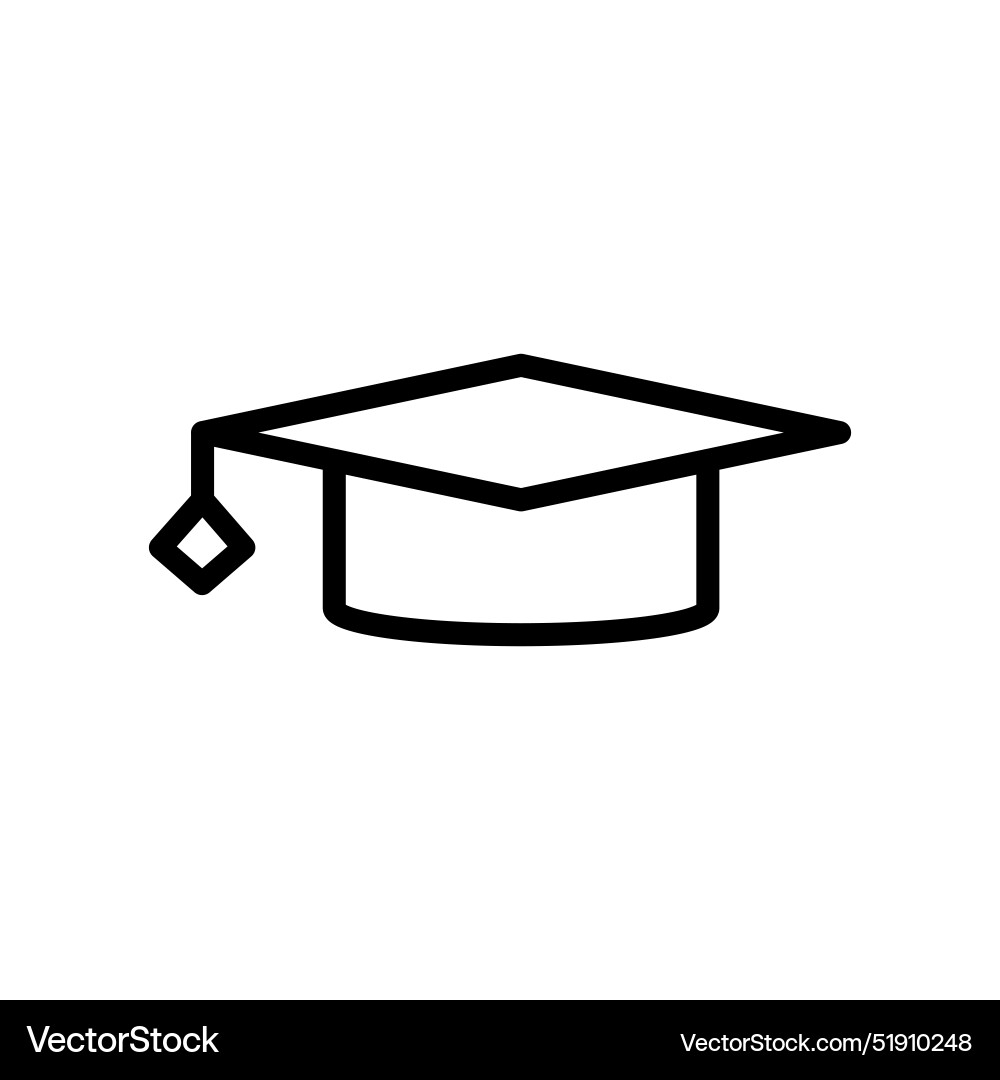 Graduation cap icon ideal for education Royalty Free Vector