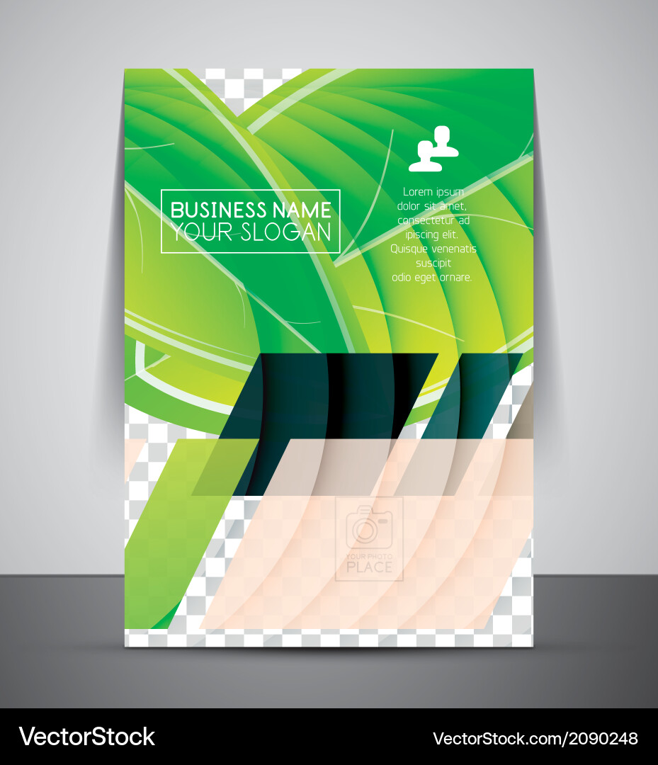 Green design business corporate print template Vector Image