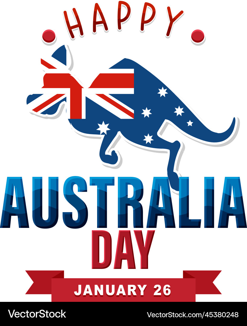 Happy australia day banner design Royalty Free Vector Image