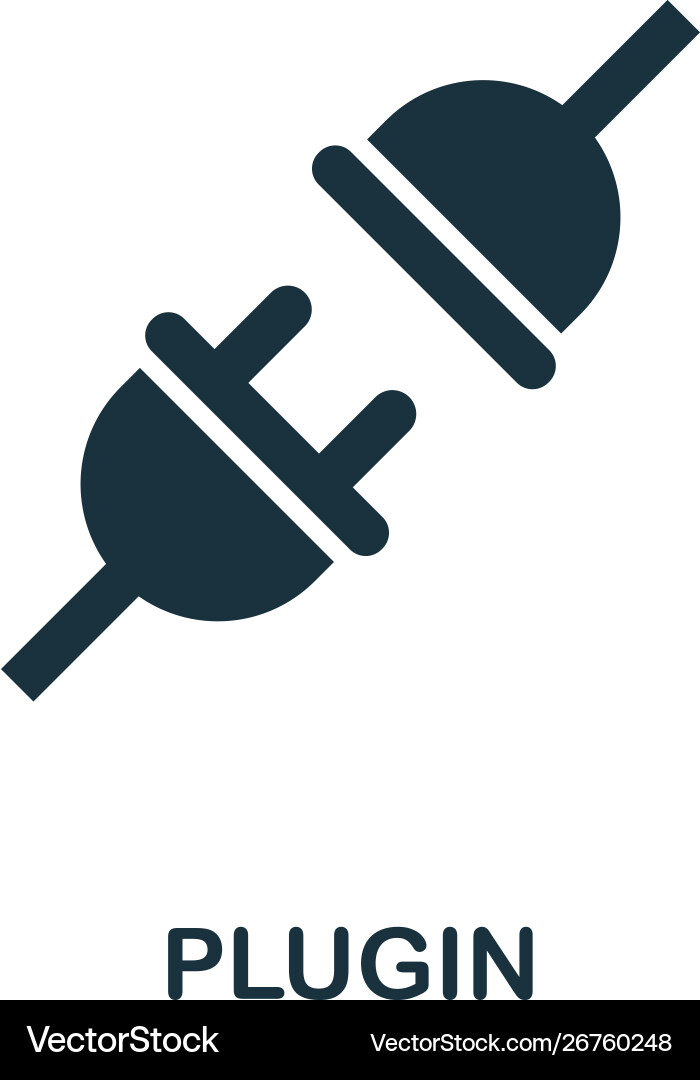 Plugin icon symbol creative sign from seo Vector Image