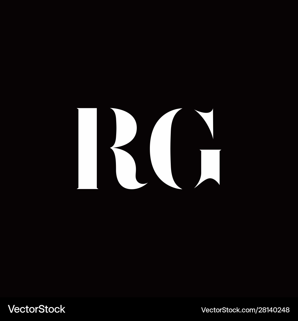 Rg logo letter initial designs template Royalty Free Vector