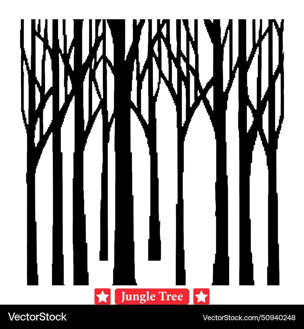 Tropical paradise discovery premium jungle tree Vector Image