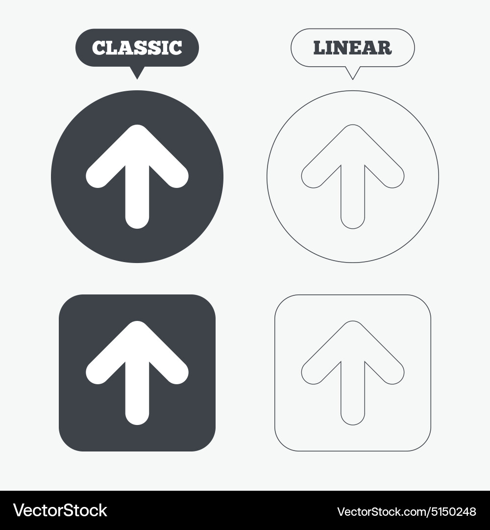 Upload sign icon button Royalty Free Vector Image