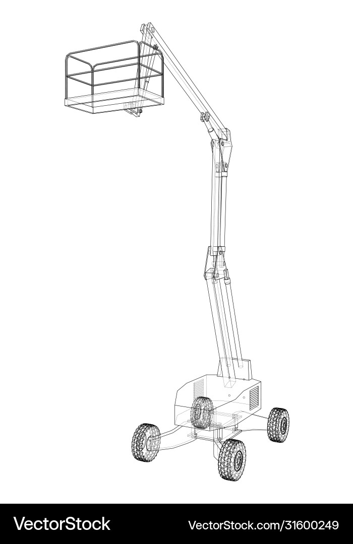 Aerial platform concept outline Royalty Free Vector Image