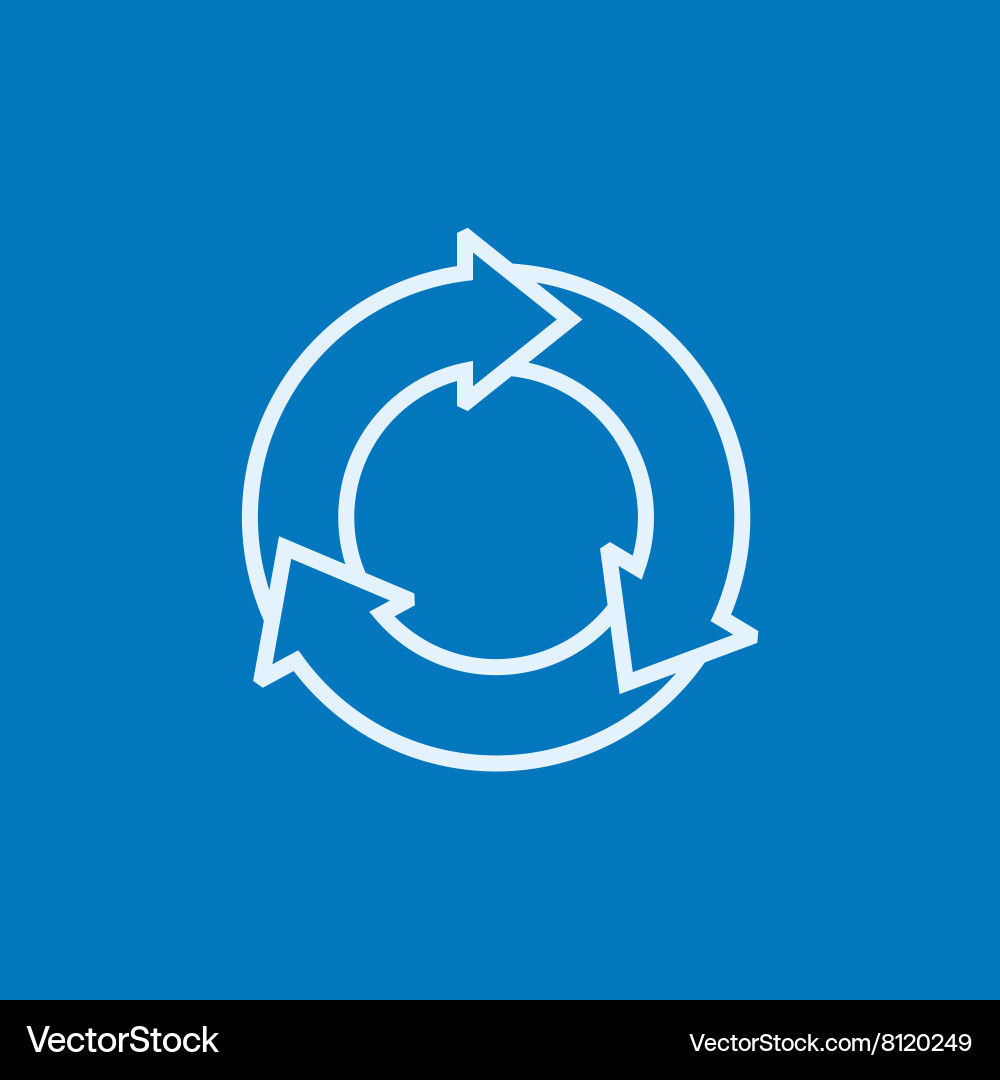 Arrows circle line icon Royalty Free Vector Image