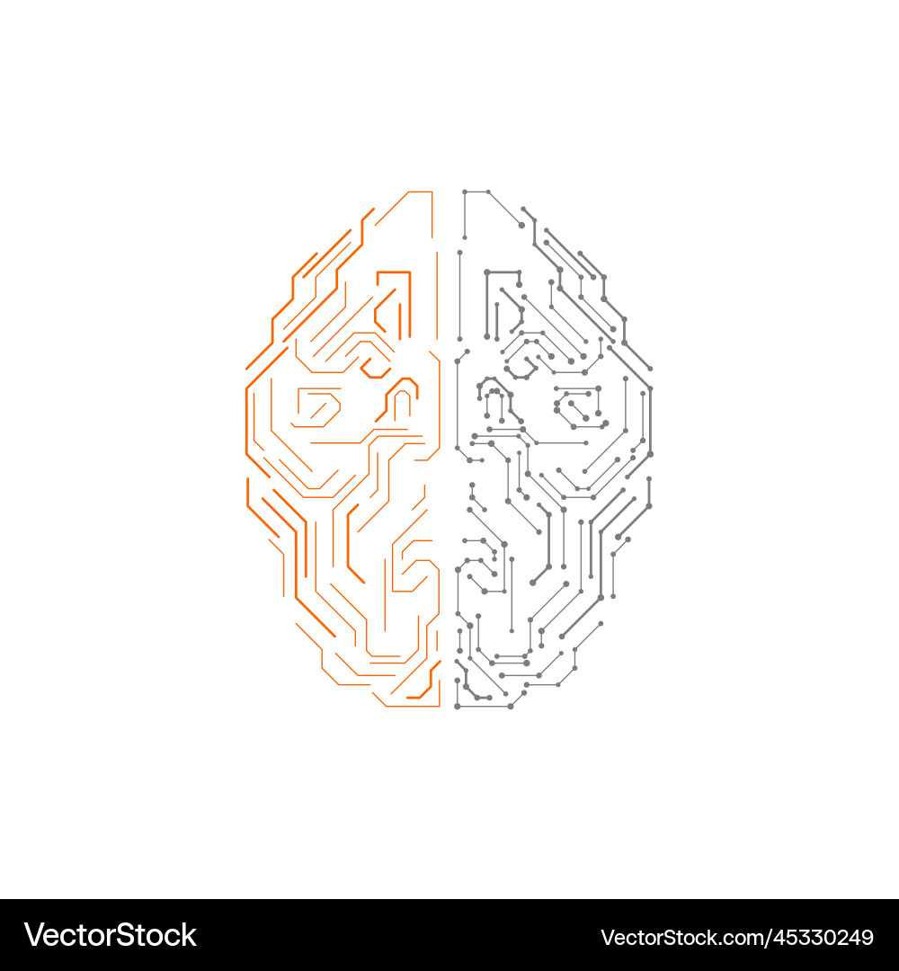 Artificial intelligence innovation brain Vector Image