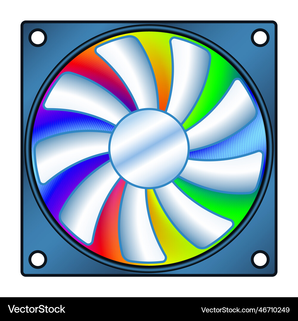 Cooler fan Royalty Free Vector Image - VectorStock