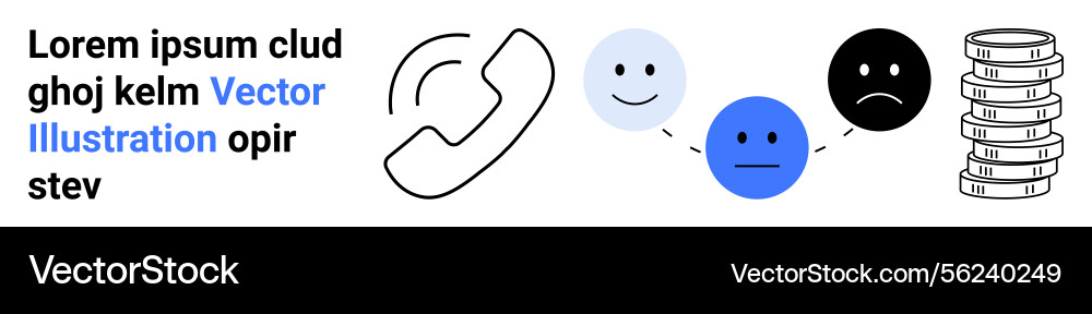 Customer feedback journey depicted with emotions Vector Image