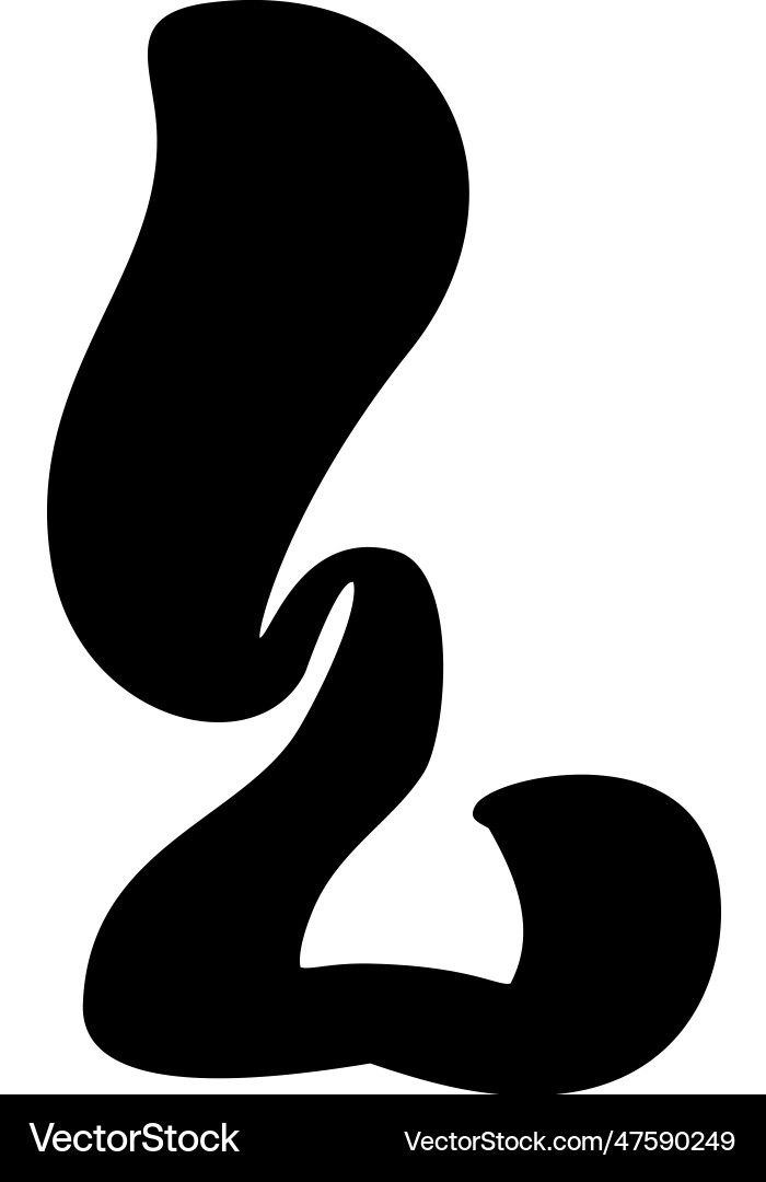 Display liquid font letter l alphabet Royalty Free Vector