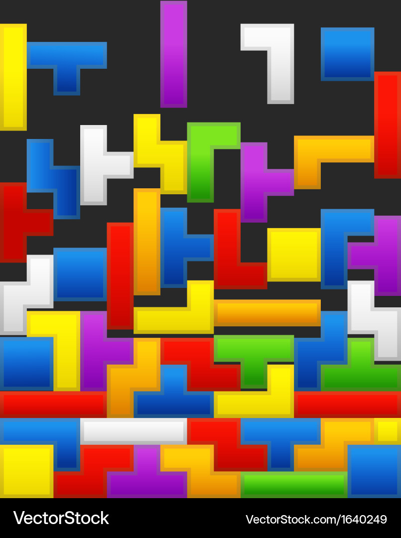 Falling down color blocks Royalty Free Vector Image