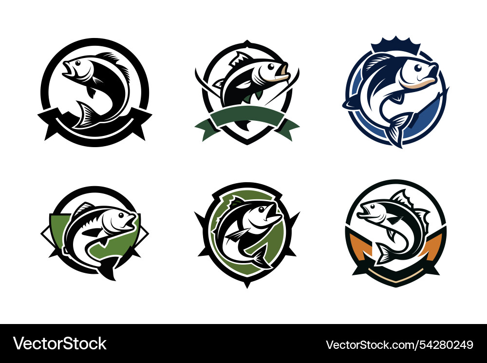 Fishing logo Royalty Free Vector Image - VectorStock