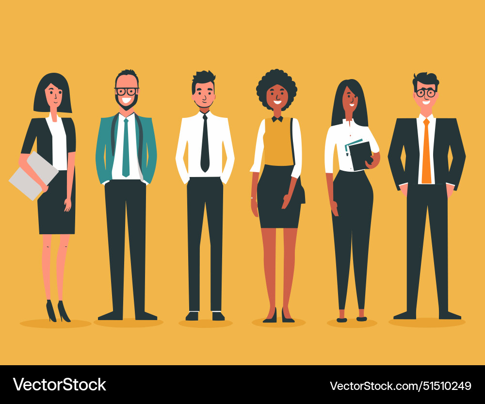 Group diverse business professionals Royalty Free Vector