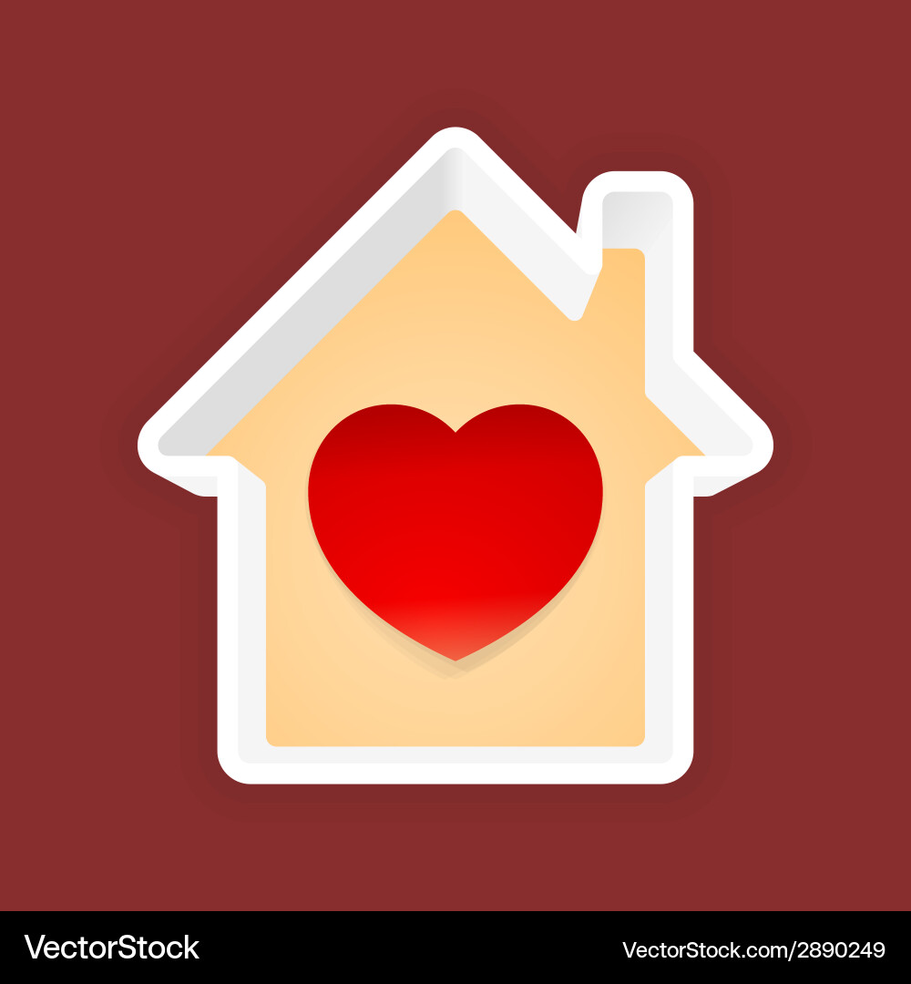 Love home Royalty Free Vector Image - VectorStock